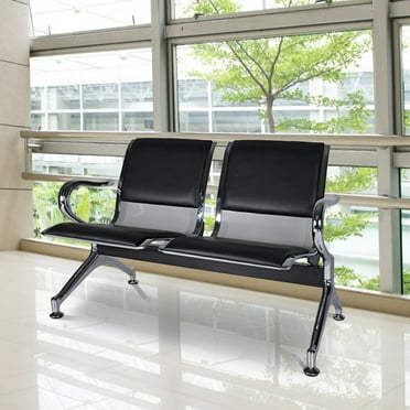 Kinbor 3-Seat Waiting Room Bench, Office Waiting Room Chairs Leather ...
