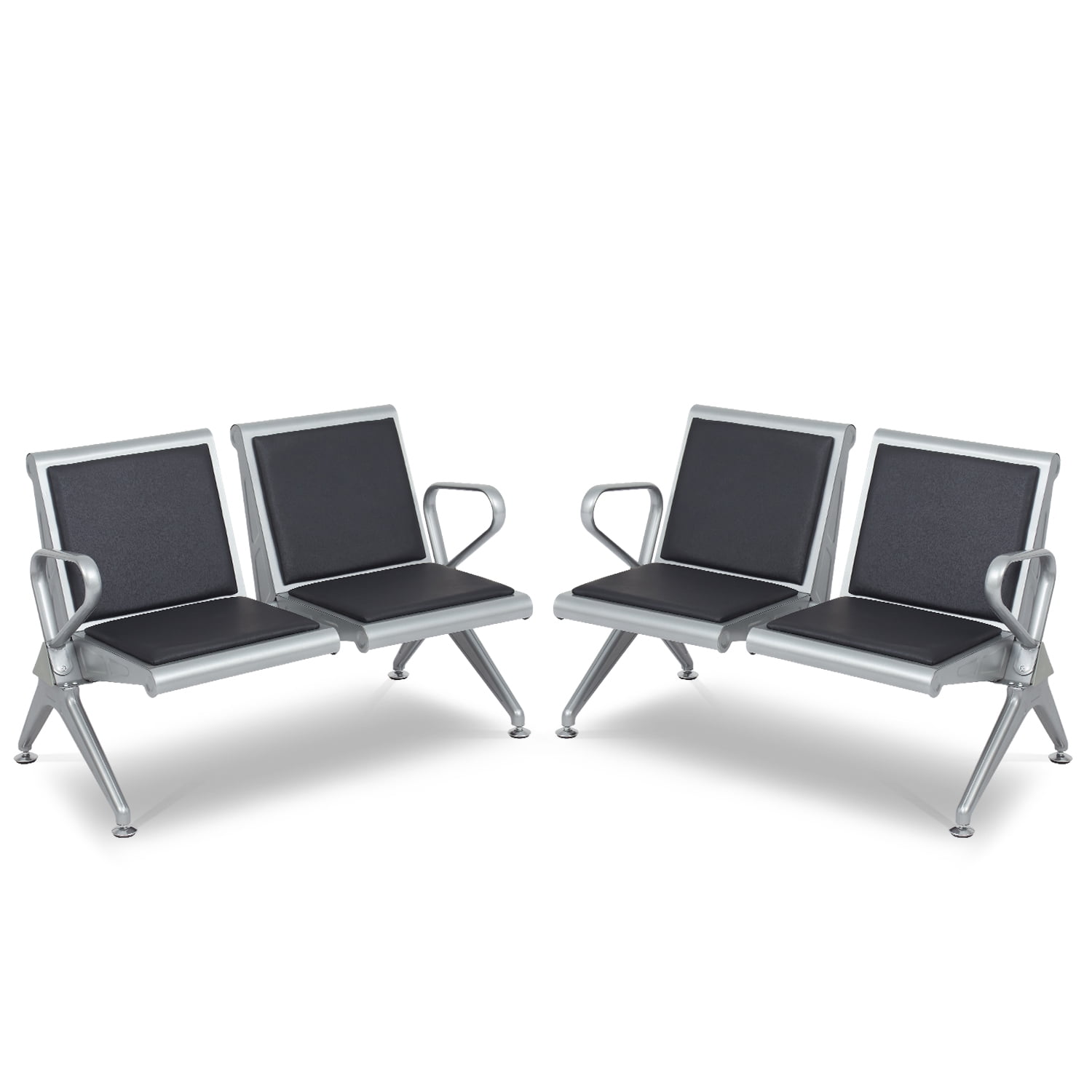 Kinbor 2-Seat Office Waiting Chair Set, Reception Guest Bench in PU ...