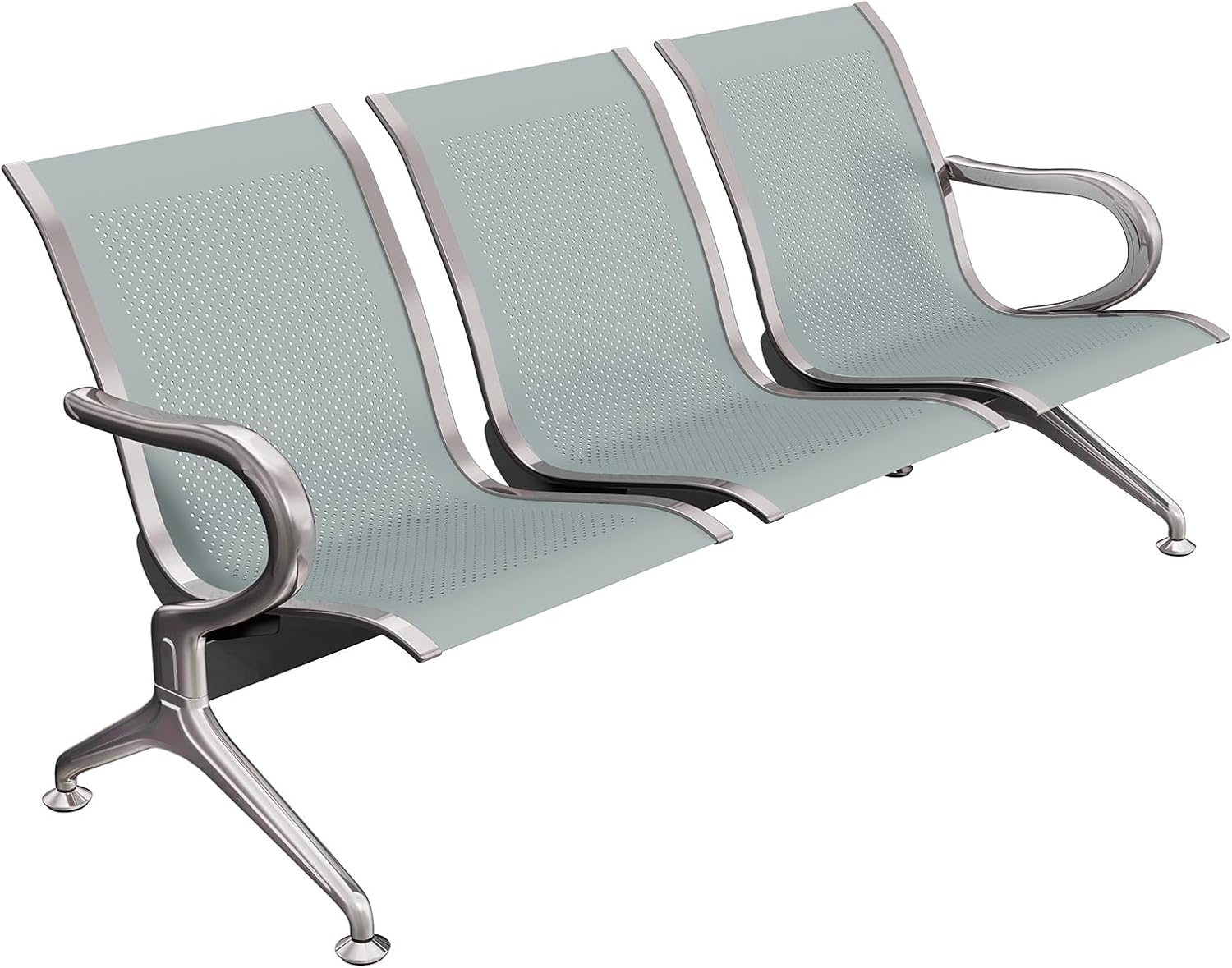 Kinbor Set of 4 Waiting Room Chairs, 3-Seat Airport Reception Chairs ...