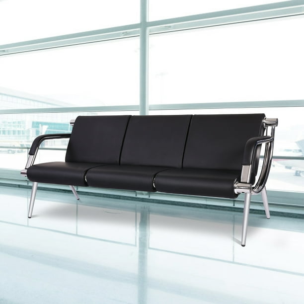 Kinbor 3-Seat Office Reception Waiting Room Chair Office Guest Chairs ...