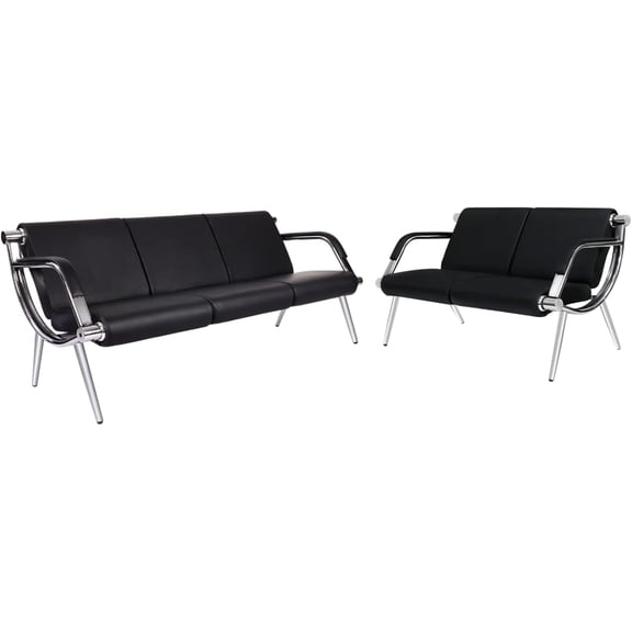 Kinbor Waiting Room Chairs, 3-Seat Reception Chairs Office Guest ...