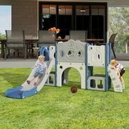 WFUN 9 in 1 Outdoor Freestanding Kids Slide Set for Toddlers Age 1 ...