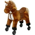 Kinbor Kids & Toddlers Ride on Horse, Plush Walking Pony Toy with Neigh ...