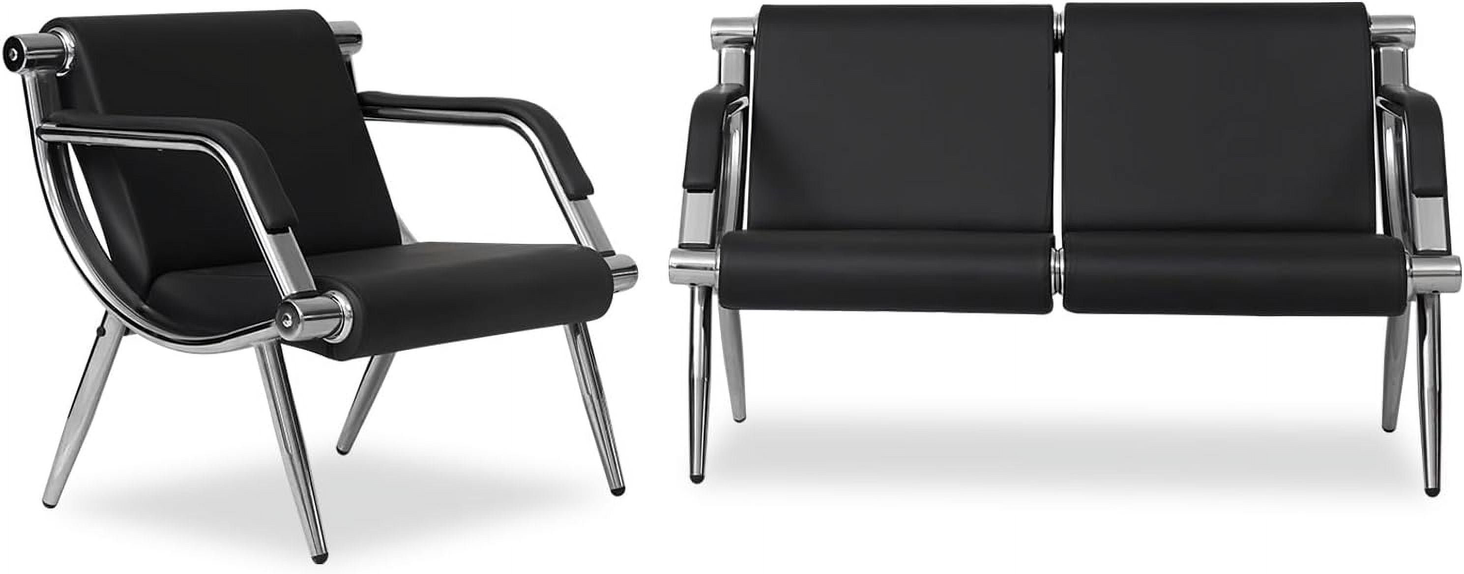 Kinbor Office Guest Chairs, 3-Seat Reception Guest Chairs Lobby Bench ...