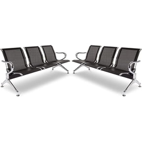 Kinbor Reception Chairs Modern Entryway Bench, 3-Seat Waiting Room ...