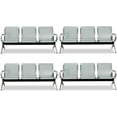 Kinbor Set of 4 Waiting Room Chairs, 3-Seat Airport Reception Chairs ...