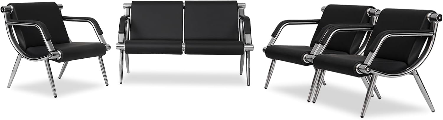 Kinbor Waiting Room Chairs, 5-Seat Reception Chairs Office Guest ...