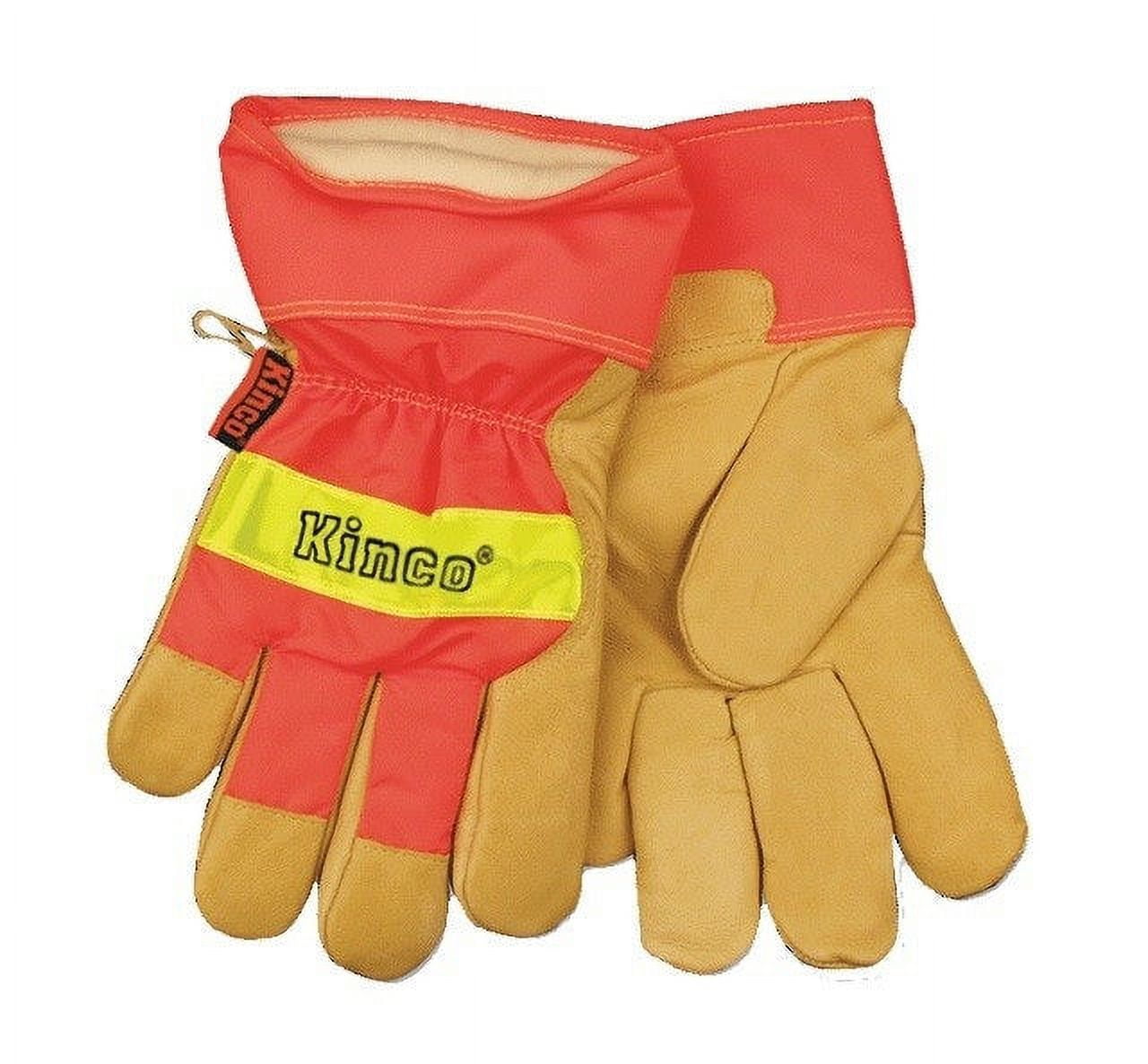 Kinco 1938-M Safety Cuff Lined Pigskin Leather Work Gloves, Each ...