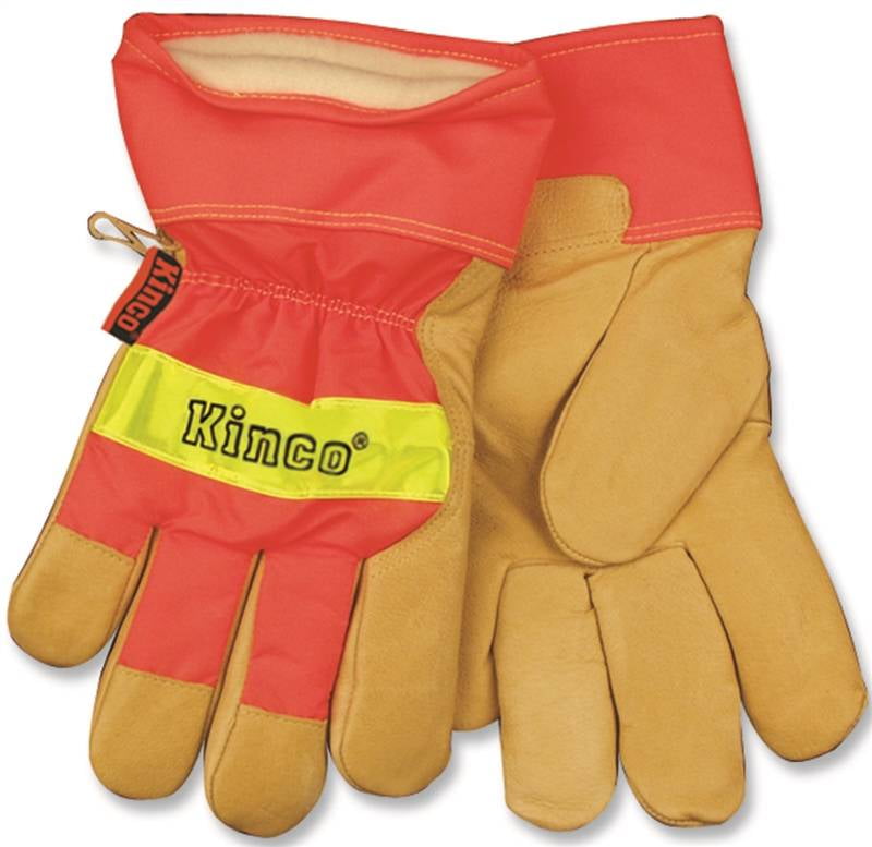 Kinco 1938-M Safety Cuff Lined Pigskin Leather Work Gloves - Walmart.com