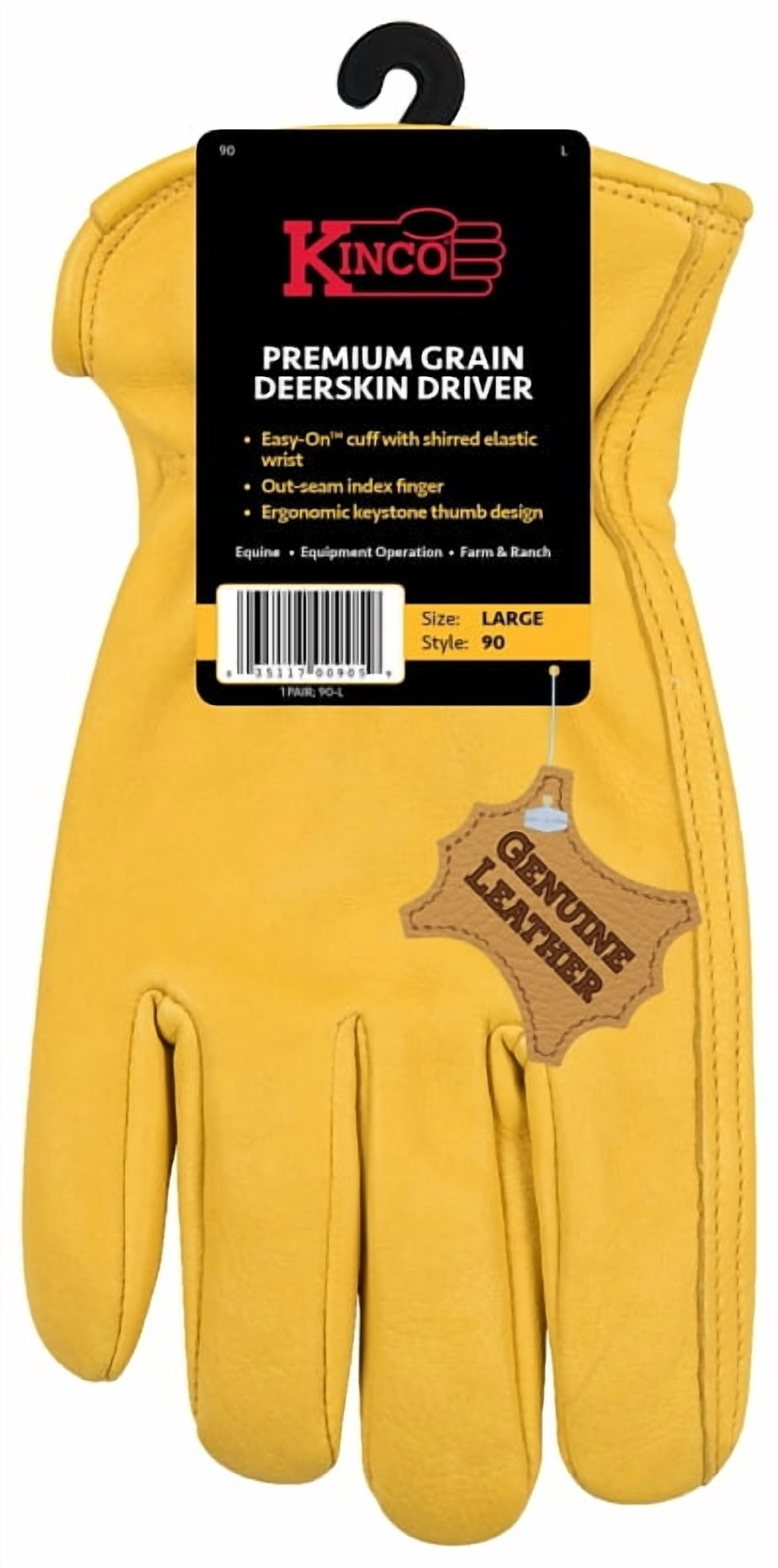 Kinco Gloves Unisex-Adult Premium Grain Deerskin Gloves M - Walmart.com