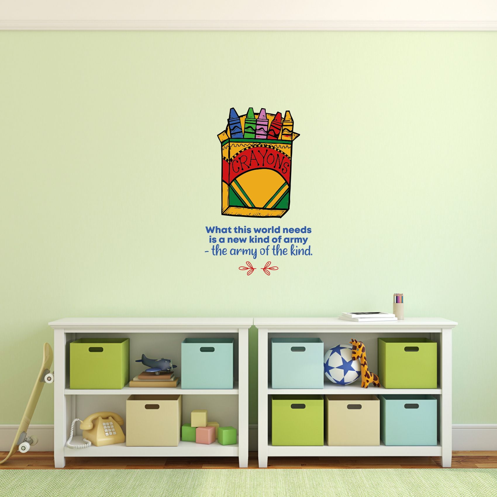 Kind Army Crayons School Life Quote Cartoon Quotes Decors Wall Sticker ...