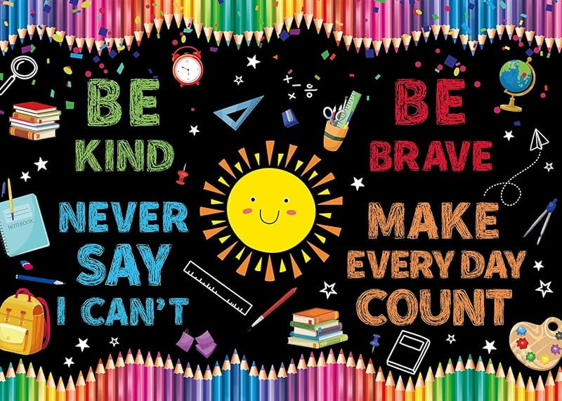 Kind Brave Motivational Perfect Backdrop Kindergarten Background ...