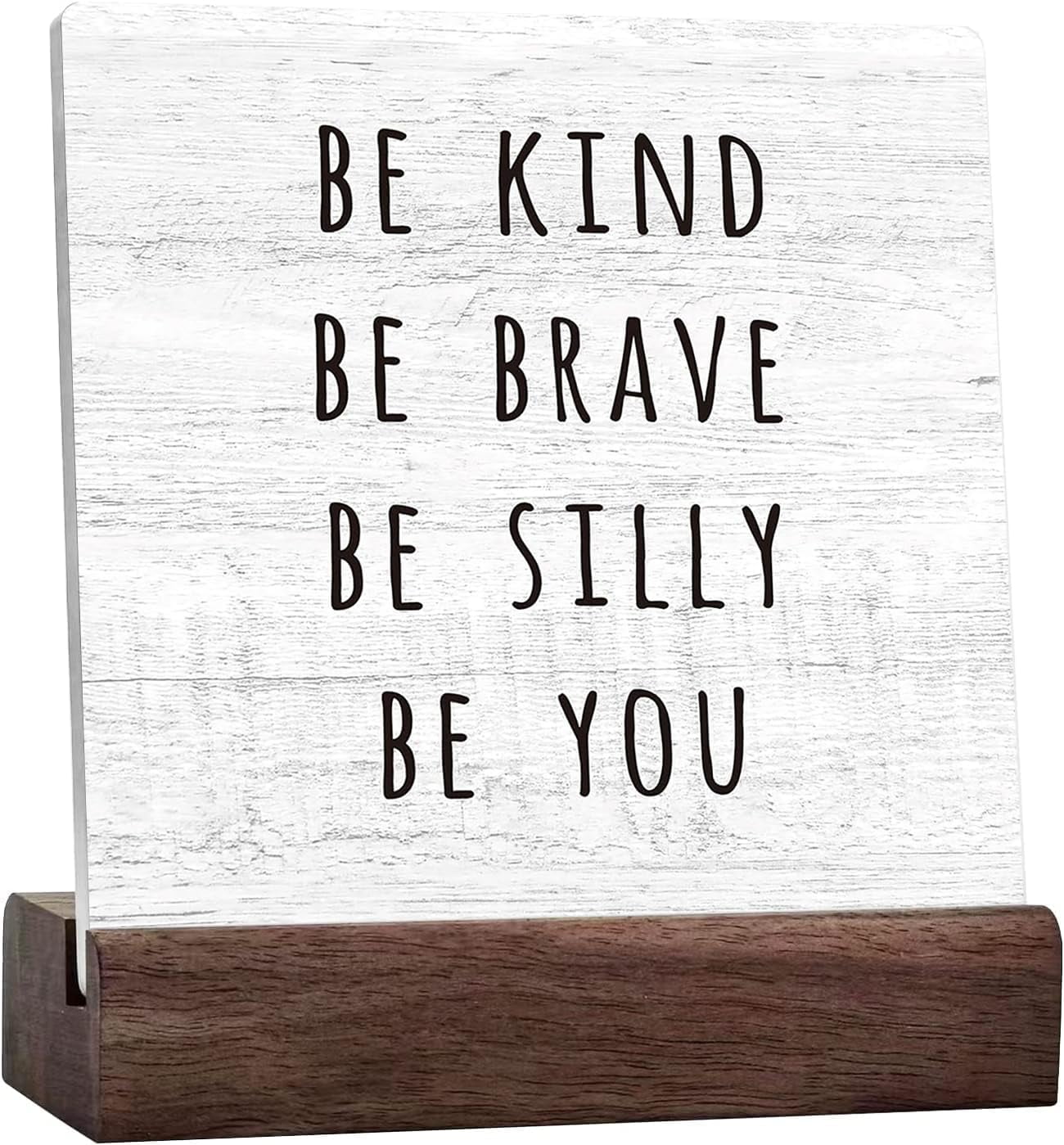 Be Kind Be Brave Sign Decorative Funny Office Home Farmhouse Rusitc ...