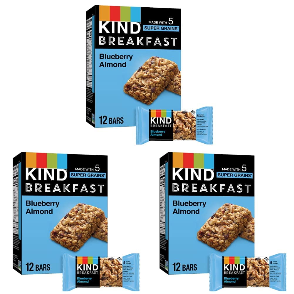 Kind Breakfast, Healthy Snack Bar, Blueberry Almond, Gluten Free ...