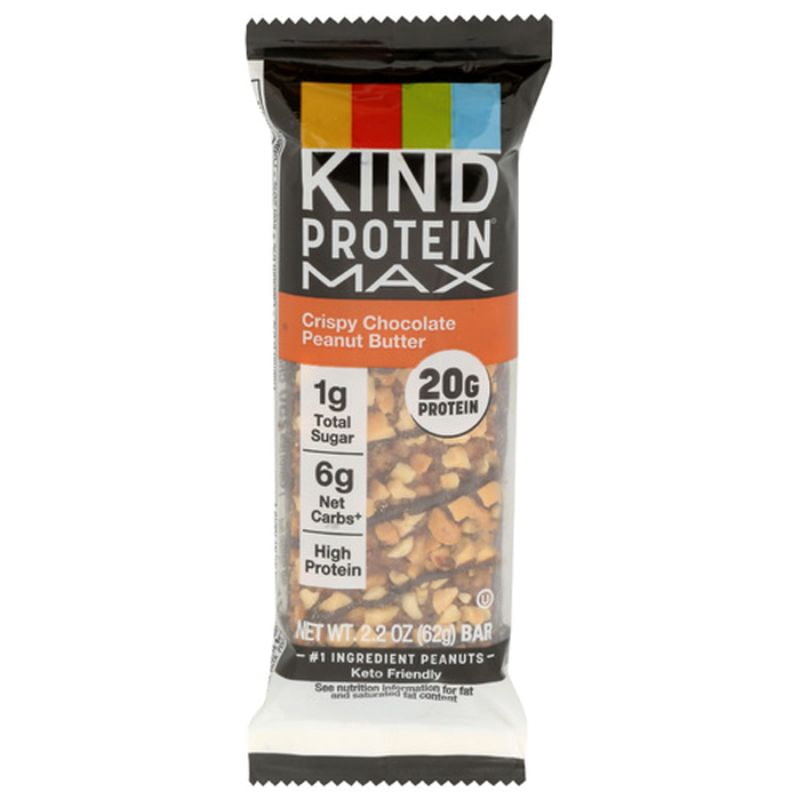 Kind Crispy Chocolate Peanut Butter Protein Max Bar 2.2 oz - Walmart ...