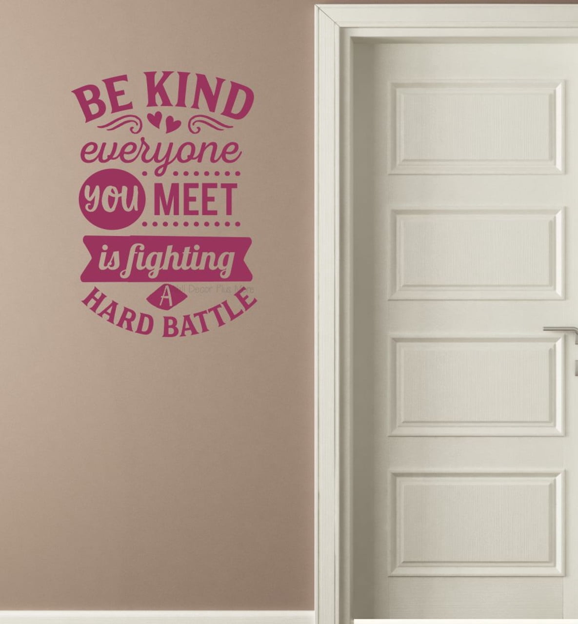 Be Kind Everyone Fighting Hard Battle Quote Decals for Walls - School ...