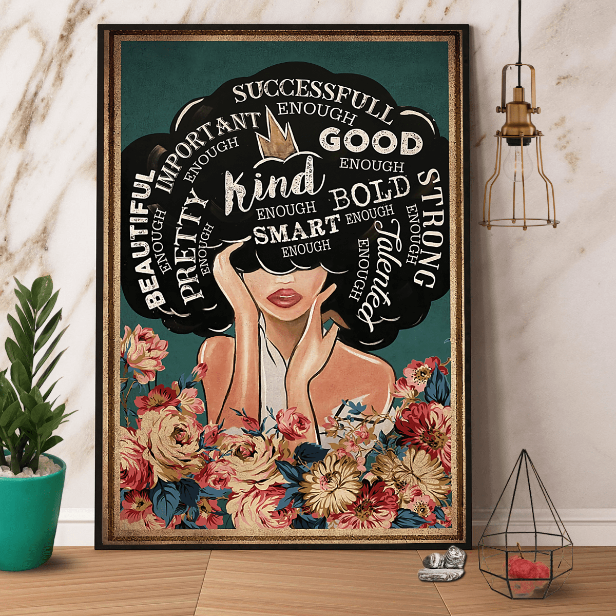 Kind Girl Smart Enough Bold Strong Flower Vertical Paper Poster No ...