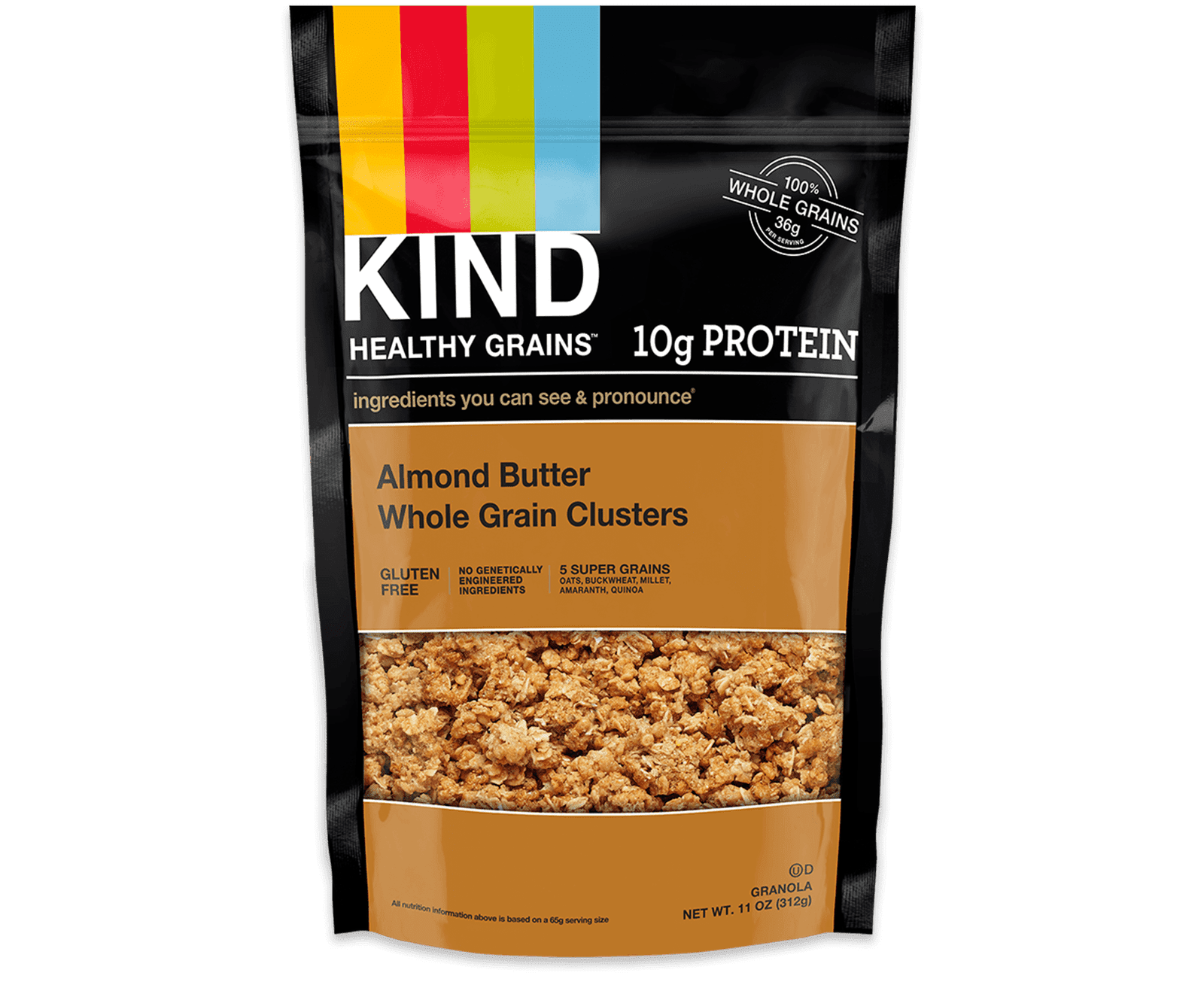 KIND Almond Butter Granola, Whole Grain Clusters with 10g Protein, 11 ...