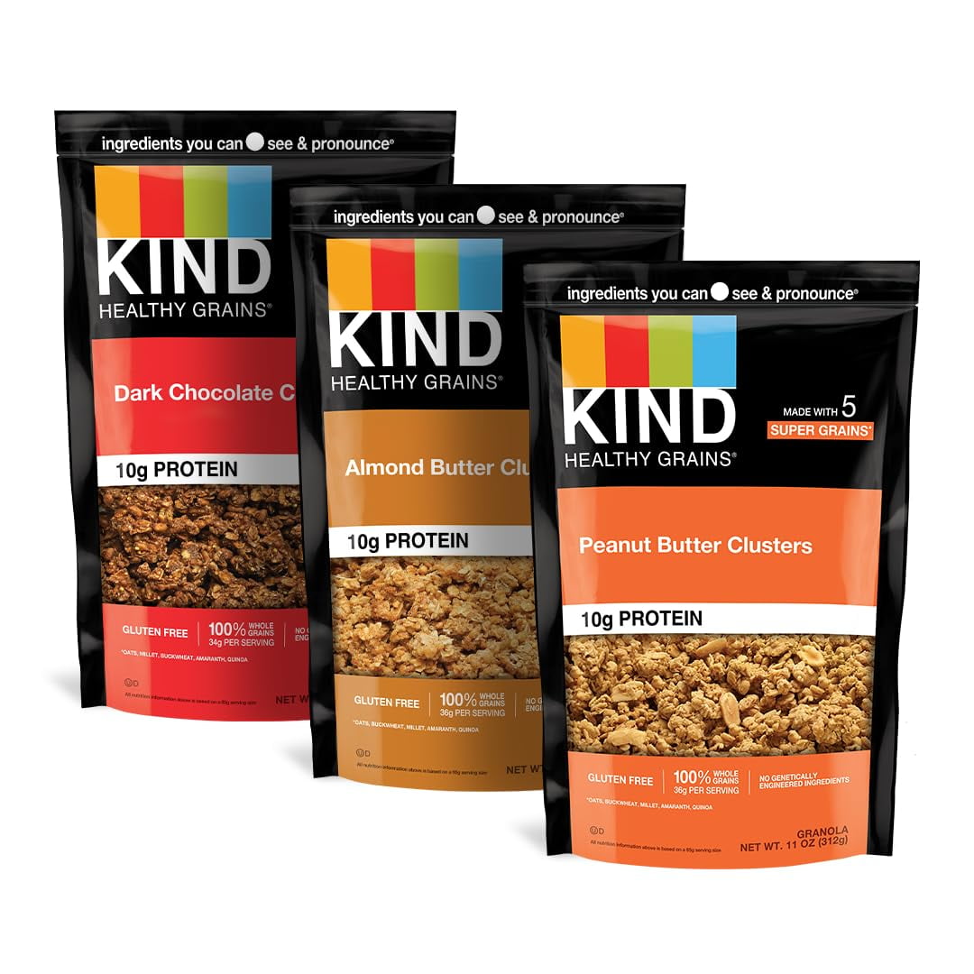 Kind Healthy Grains Clusters, Granola Variety Pack, Healthy Snacks ...