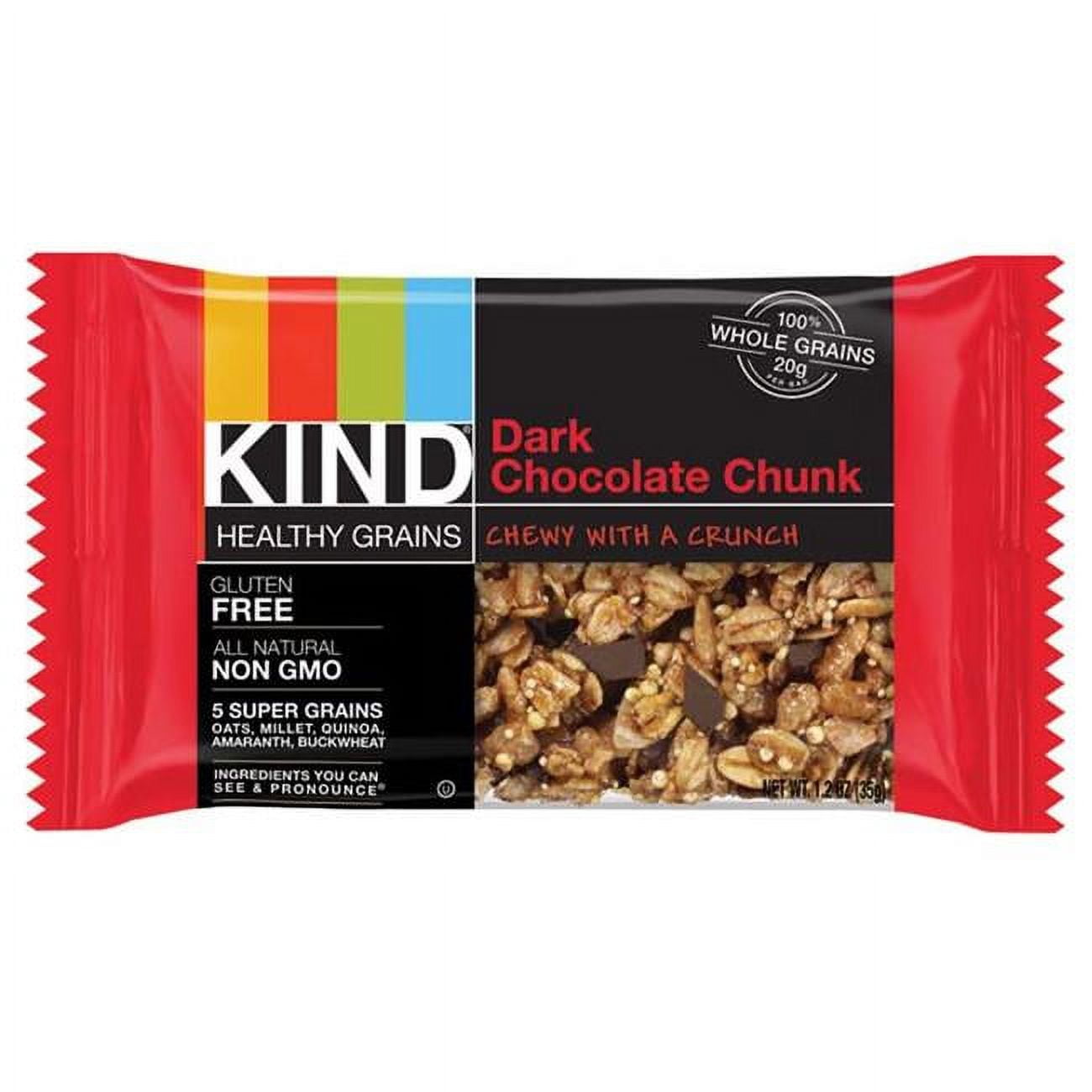 Kind Healthy Grains Granola Bar: Gluten Free, Dark Chocolate Chunk with ...