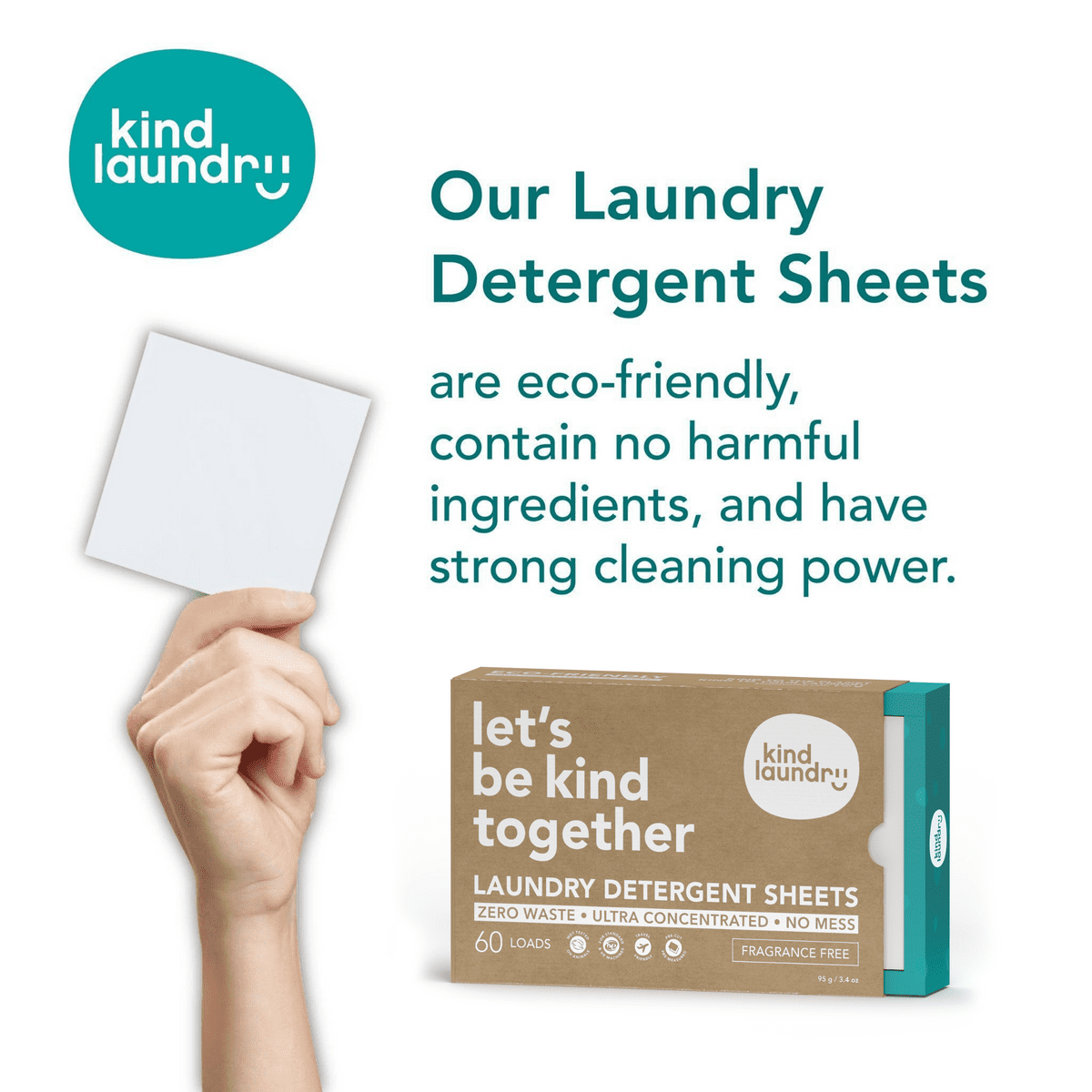 Kind Laundry Eco-Friendly Laundry Detergent Sheets- Ocean Breeze Scent ...