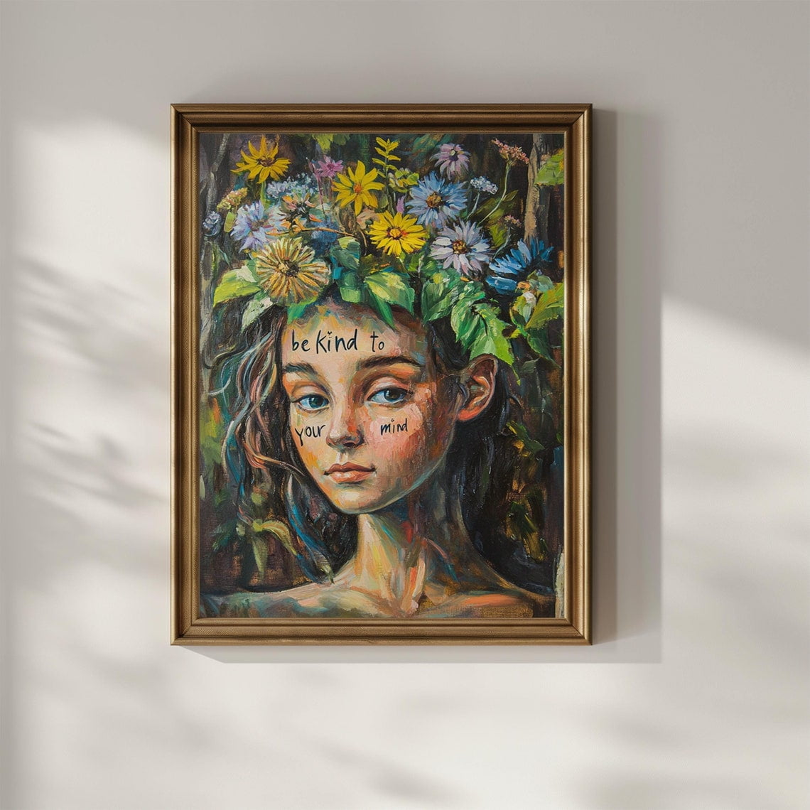 Be Kind To Your Mind Printable Wall Art Mental Health Poster Wildflower ...