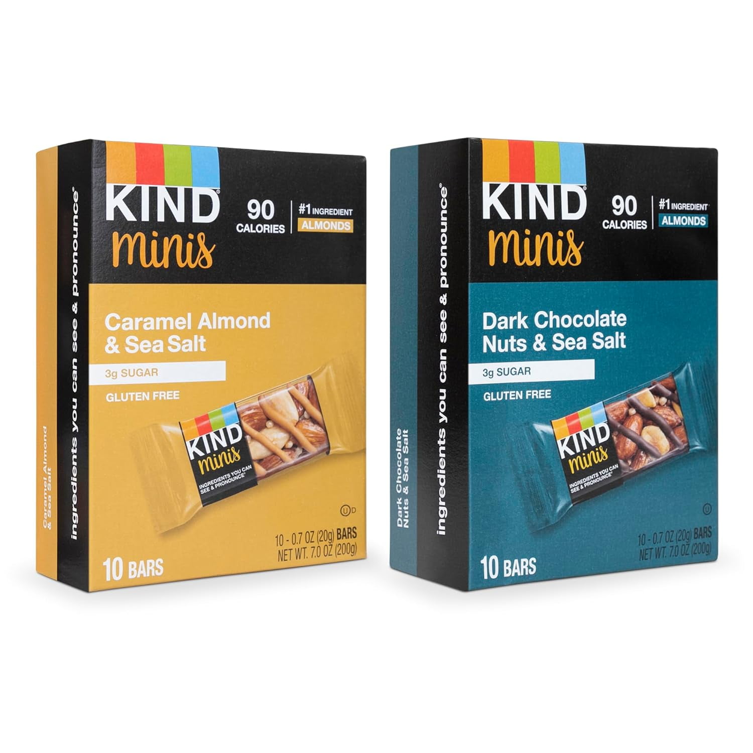 Kind Minis, Variety Pack. Contains 1 Caramel Almond & ‎Sea Salt, And 1 ...