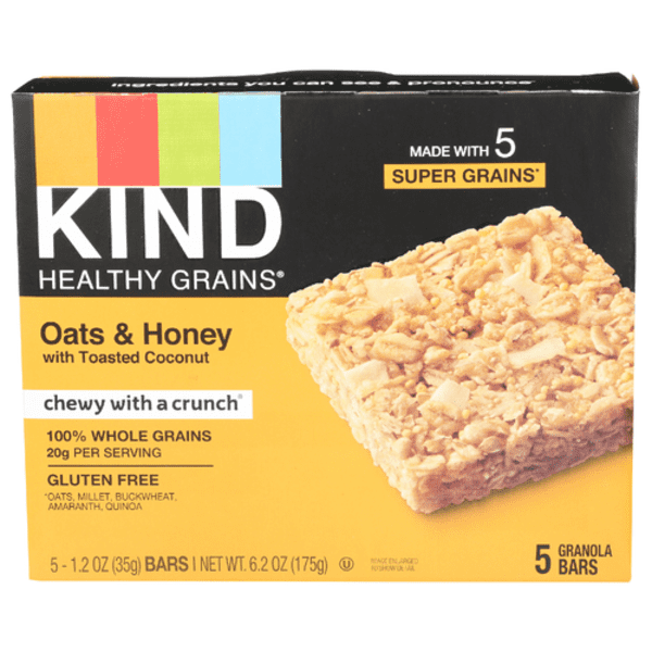 Kind Oats & Honey Toasted Coconut Granola Bars 5 Pack 5 ct - Pack of 3 ...