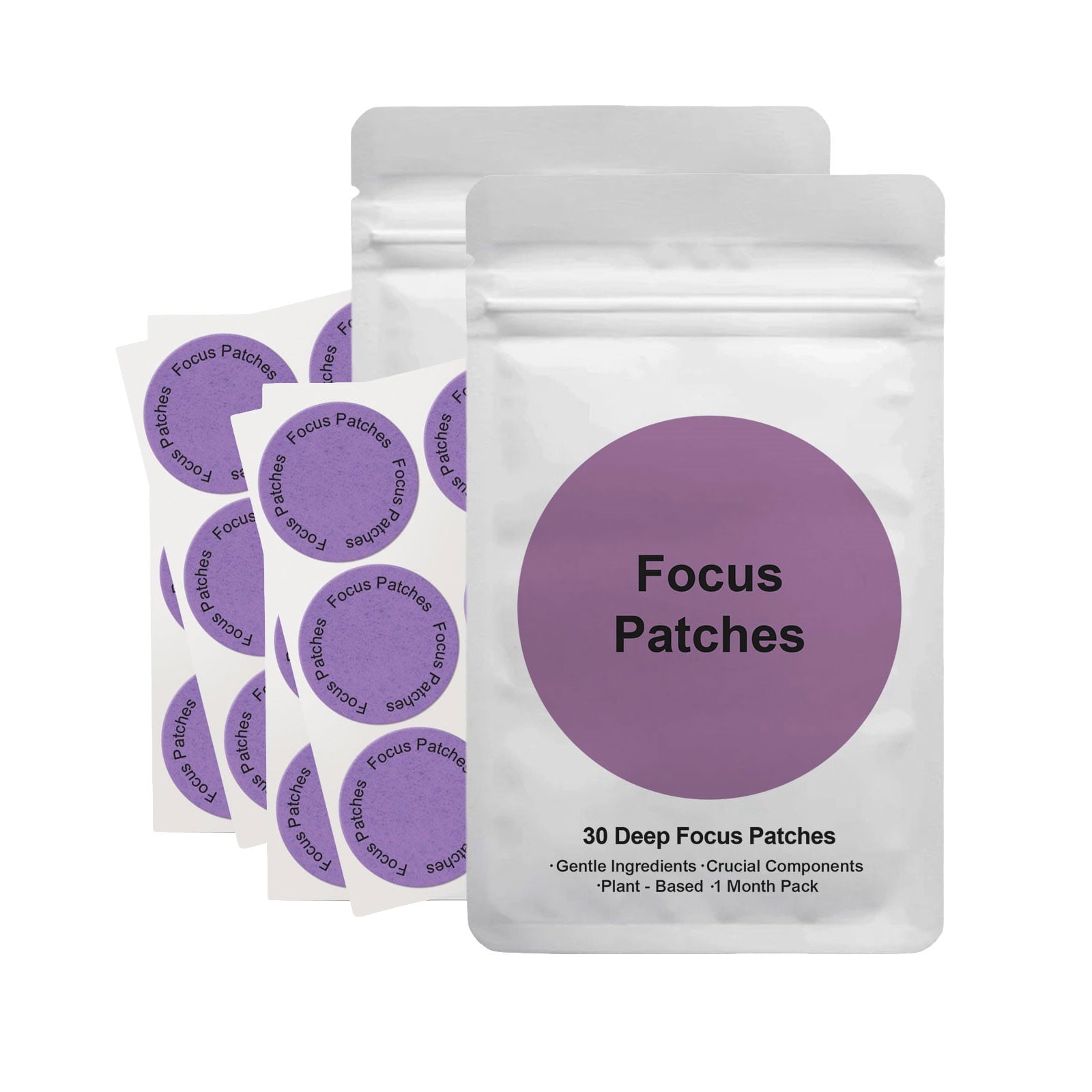 Kind Patches | Focus Patches | Brain Clarity & Cognitive Support | Botanical Plant-Based Formula ...