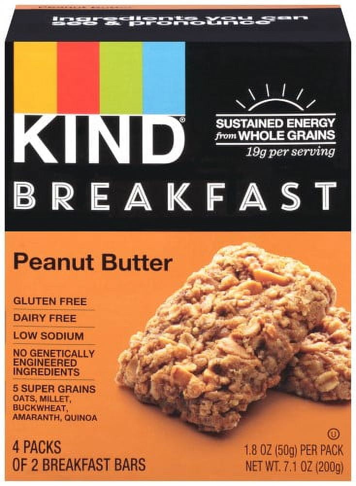 Kind Peanut Butter Breakfast Bars - Nut Snack, 8 Count - Walmart.com