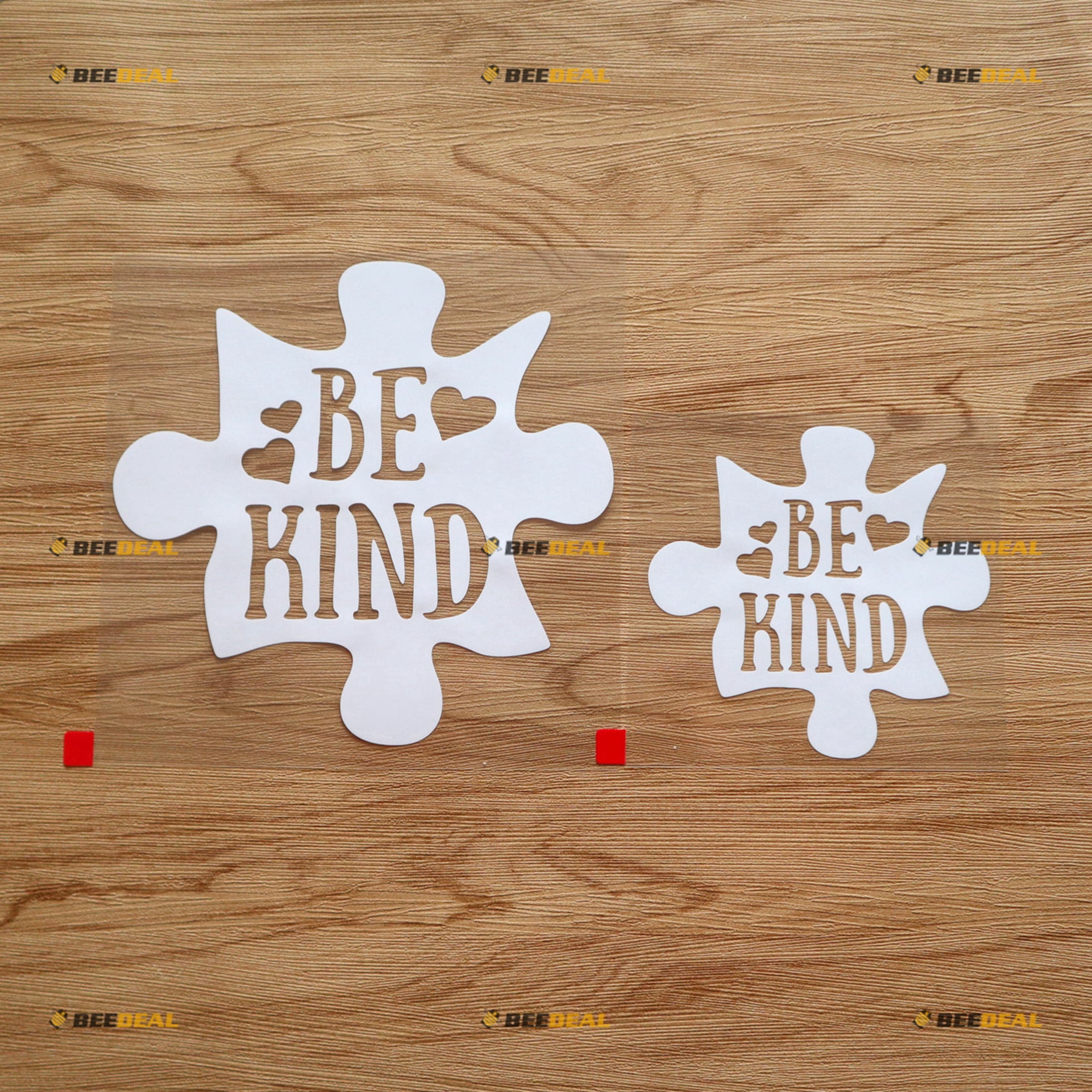 Be Kind Puzzle Piece Autism Awareness Autistic Heart Sticker Decal ...