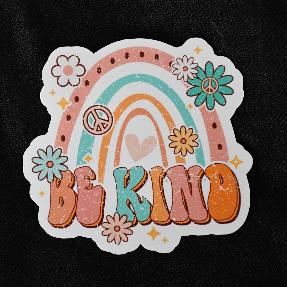 Be Kind Rainbow Sticker, Motivational Sticker, Encouraging Sticker ...