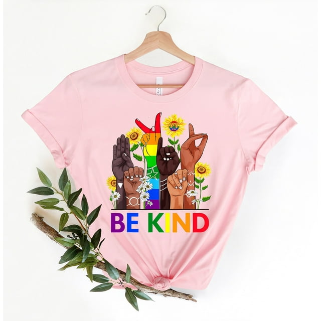 Be Kind Sign Language Shirt, Be Kind Rainbow Shirt, Be Kind T-Shirt ...