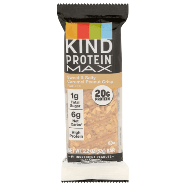 Kind Sweet & Salty Caramel Peanut Crisp Protein Max Bar 2.2 oz - Pack ...