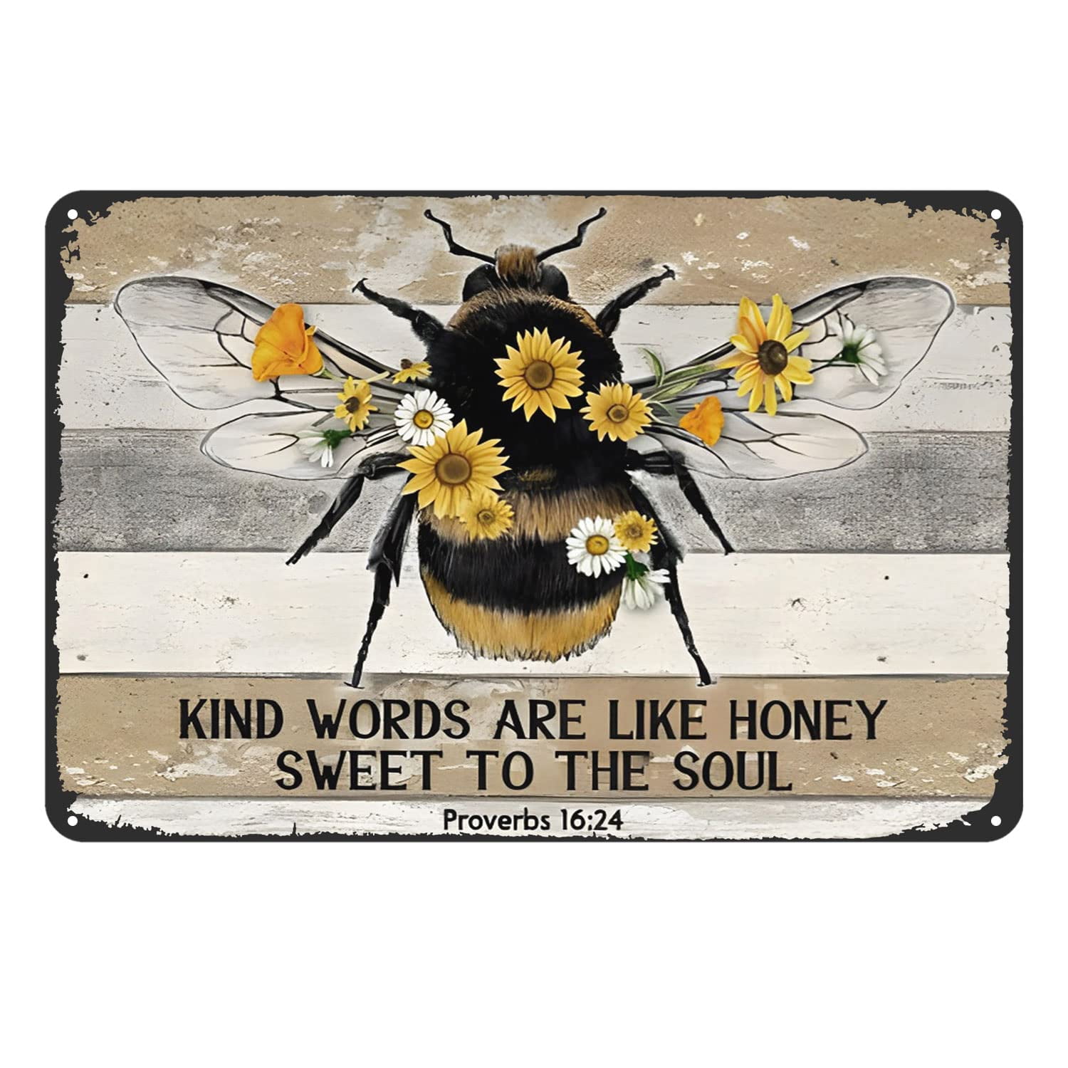 Kind Words are Like Honey Sweet to The Soul Vintage Metal Aluminum ...