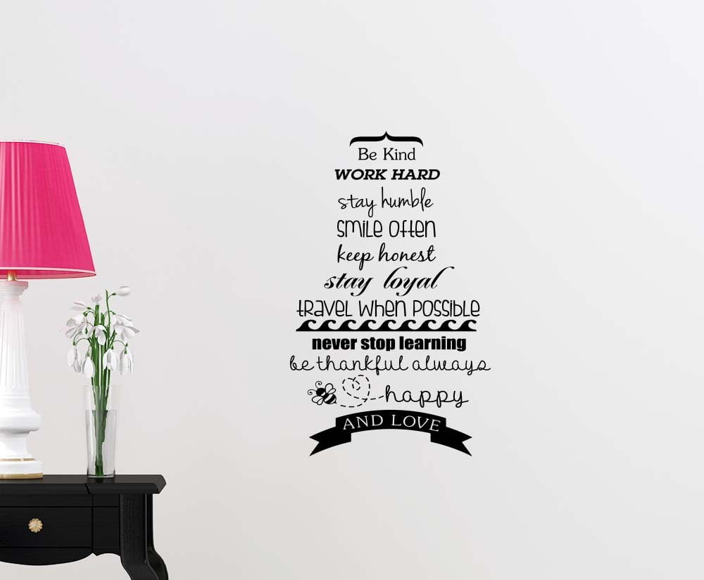 Be Kind Work Hard Stay Humble Smile Often Keep Honest Stay Loyal Happy ...