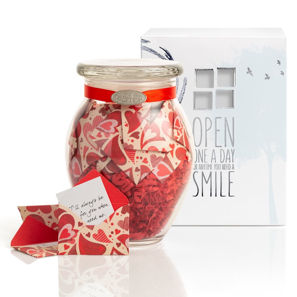 KindNotes Glass Keepsake Gift Jar with BIRTHDAY Messages - Heart Garden ...