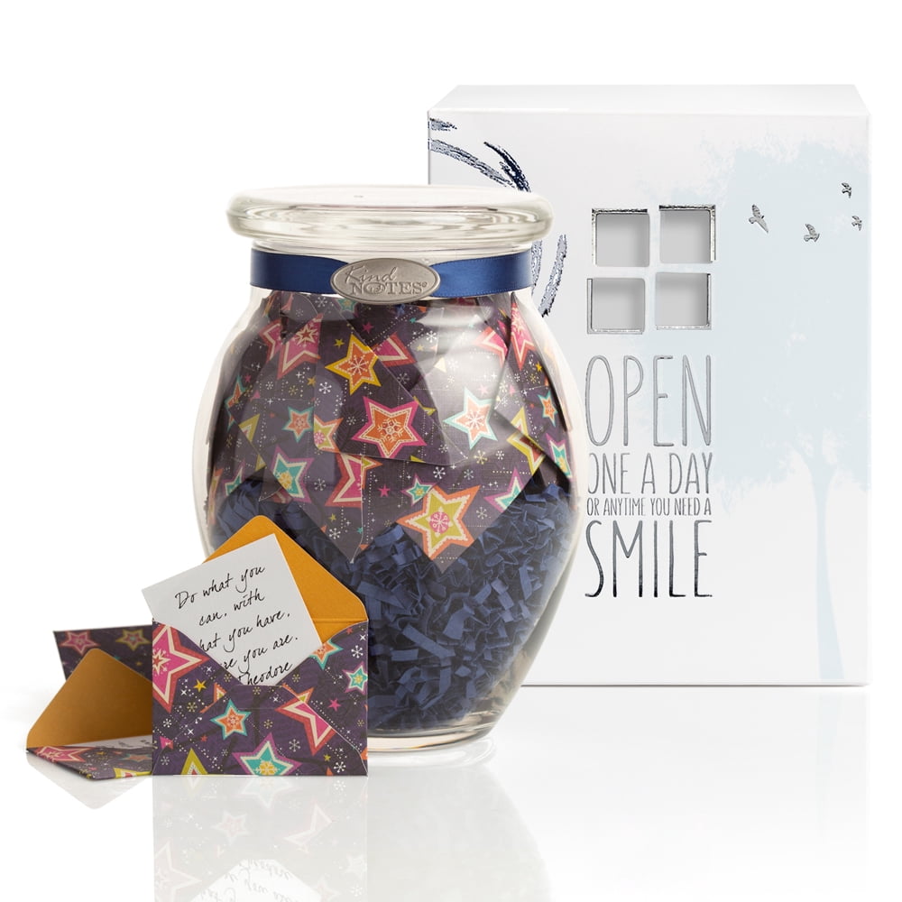 KindNotes Glass Keepsake Gift Jar with INSPIRATIONAL Messages ...