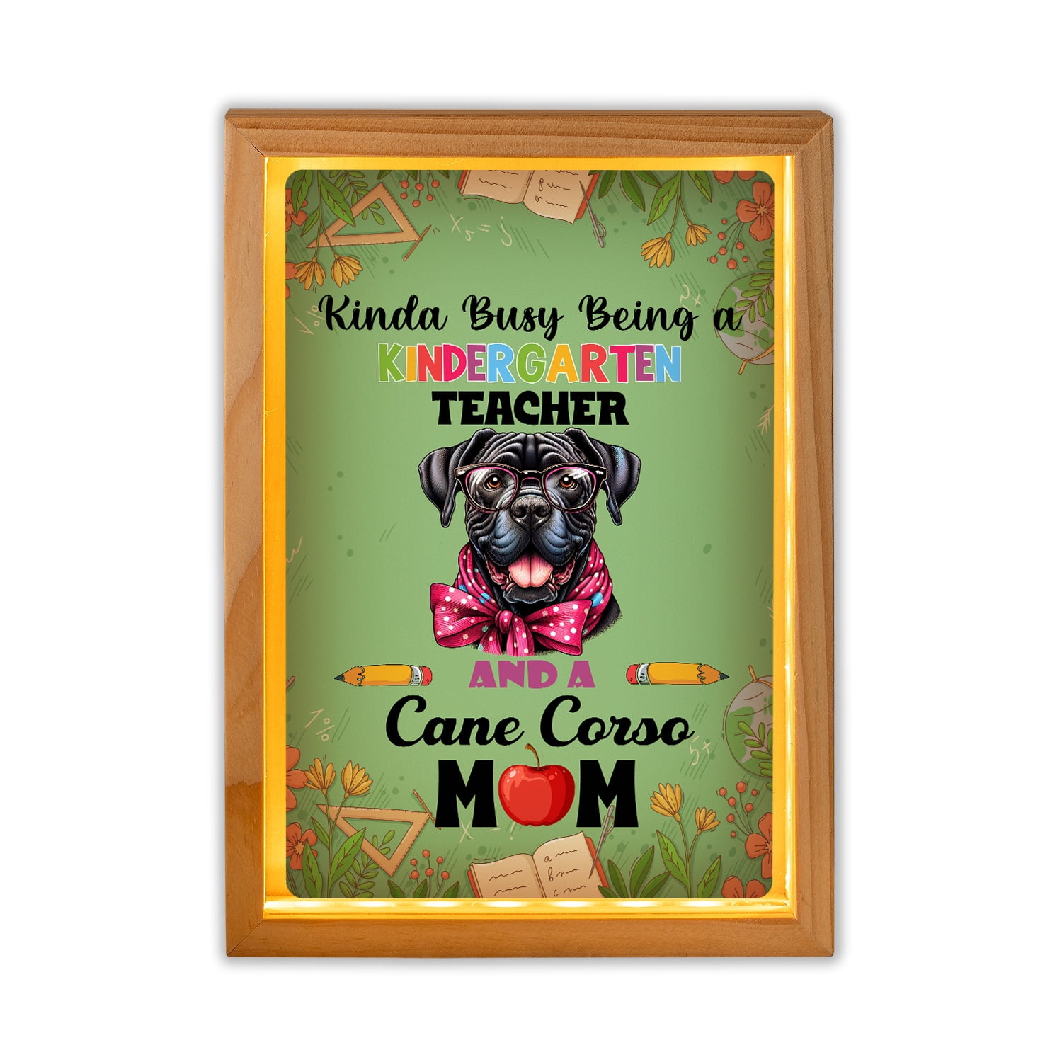 Kinda Busy Being Kindergarten Teacher and Cane Corso Mom Acrylic Plaque ...