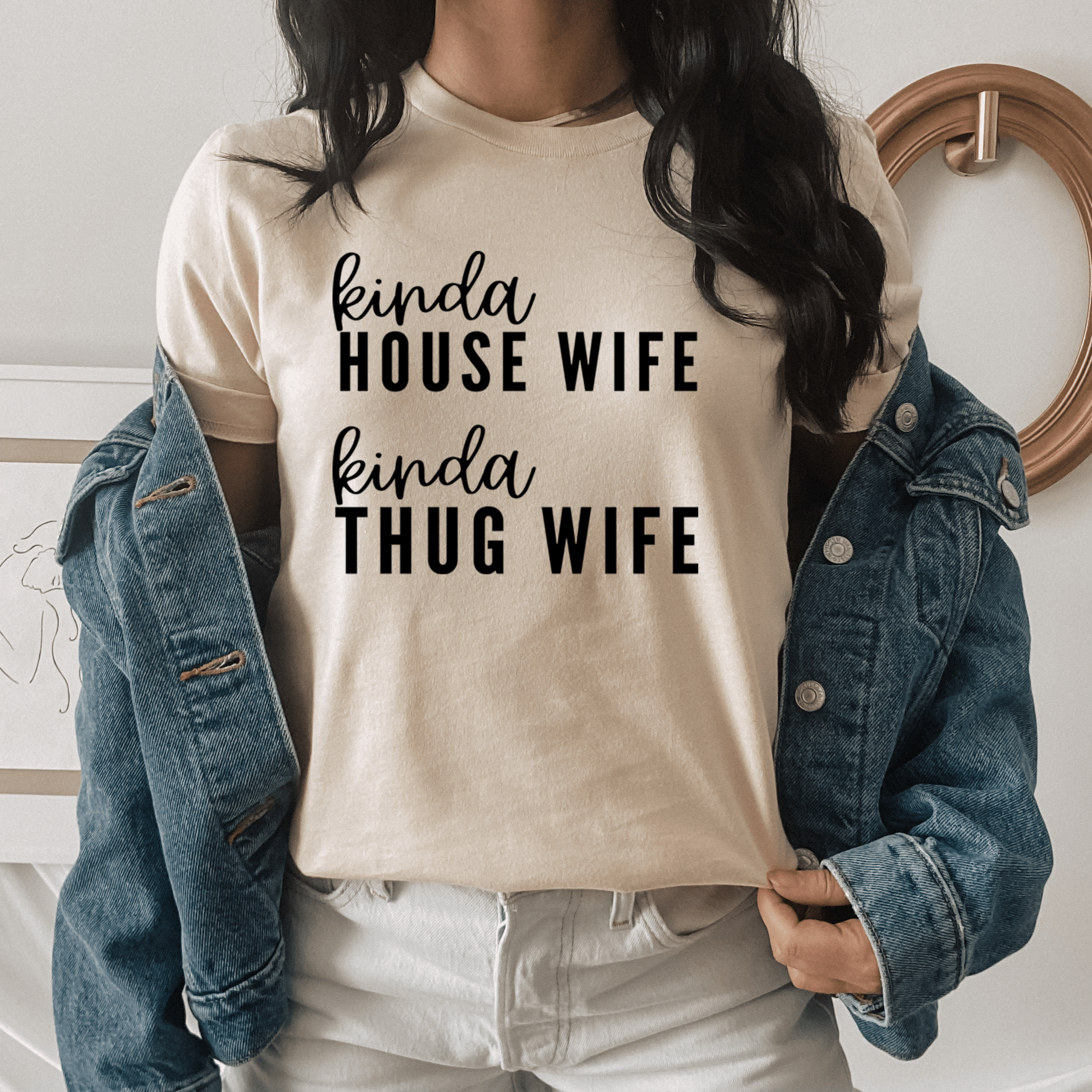 Kinda House Wife Kinda Thug Wife Tee Heather Dust S Peachy Sunday T ...