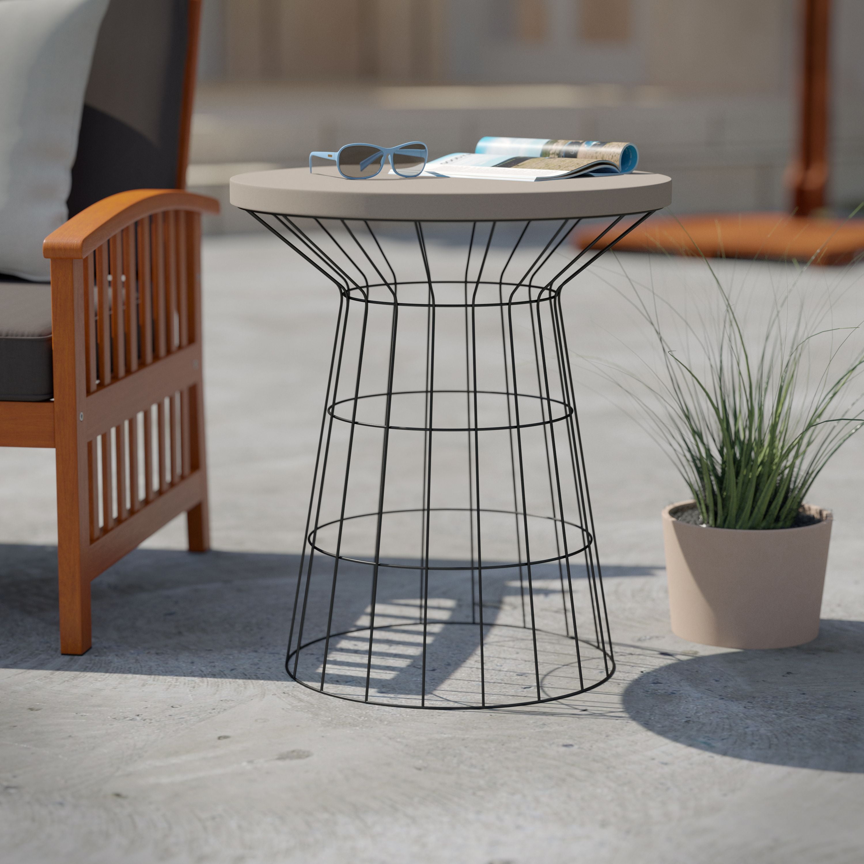 Kindamo Outdoor Accent Table - Walmart.com
