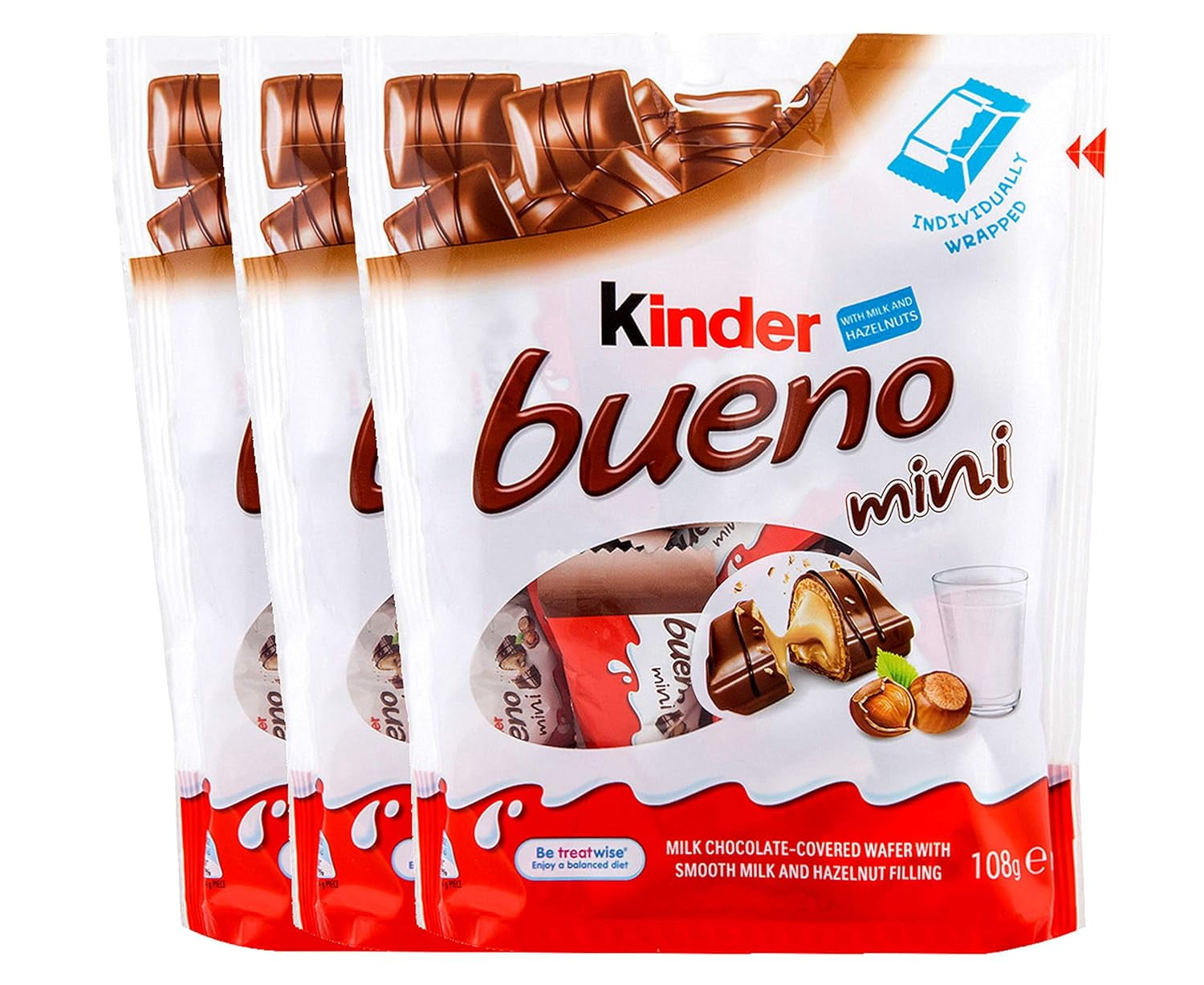 Kinder Bueno Mini, 108g/3.81oz, (Pack of 3) - Walmart.com