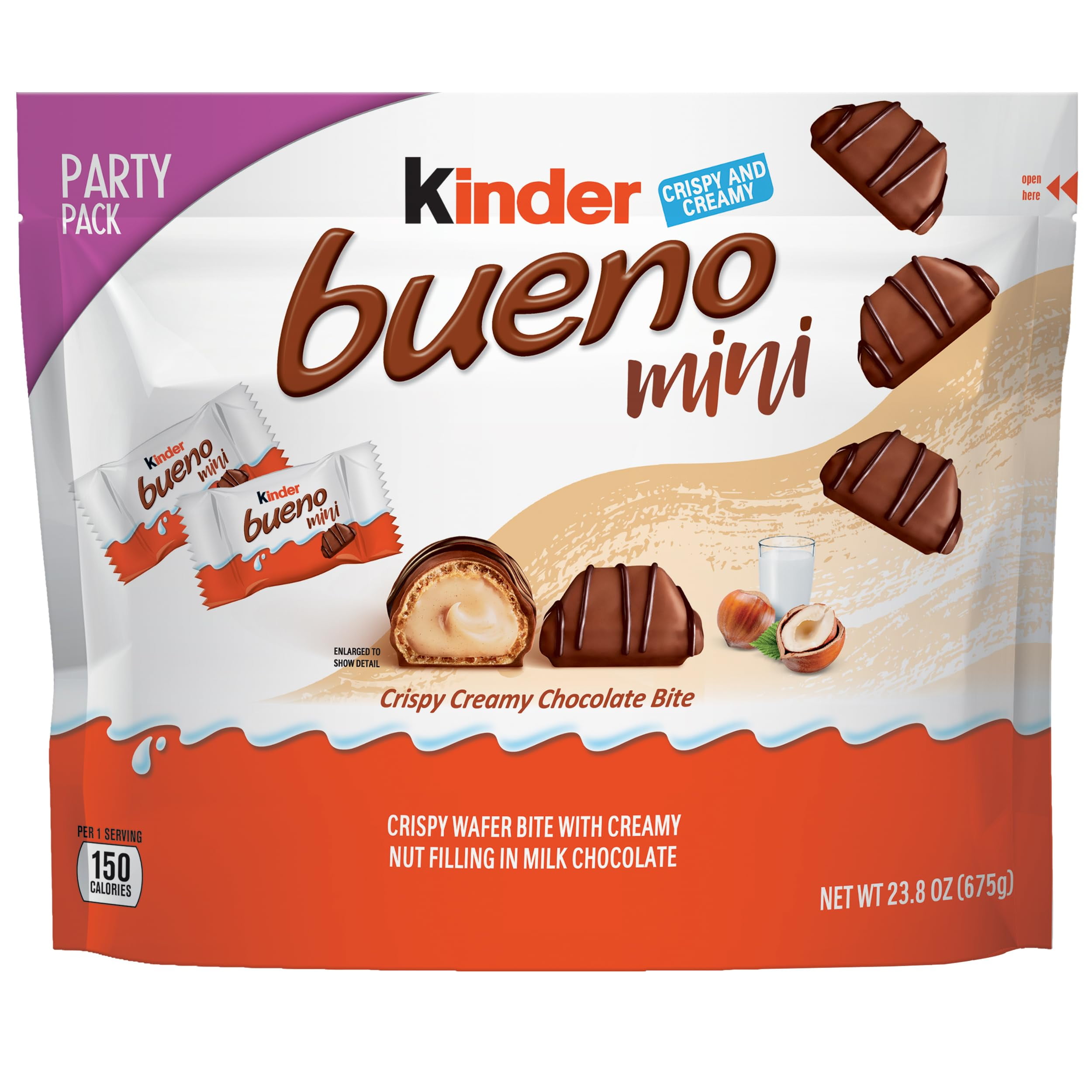 Kinder TMH1 Bueno Mini, 125 Count Party Pack, Milk Chocolate and ...