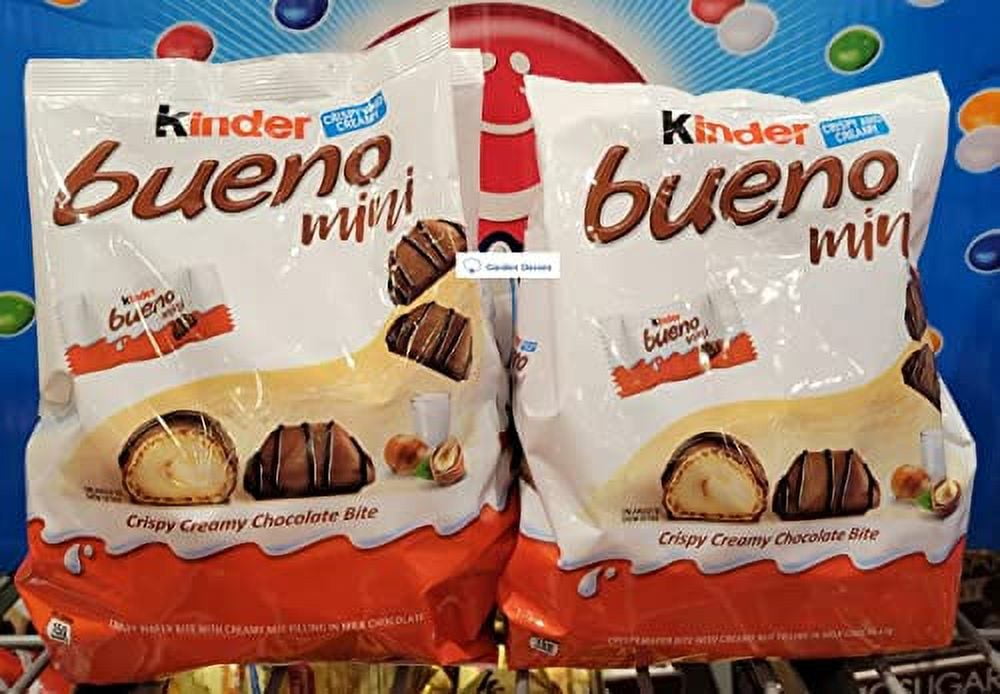 Kinder Bueno Mini, Crispy Creamy Chocolate Bite with Nut Filling, 17 ...