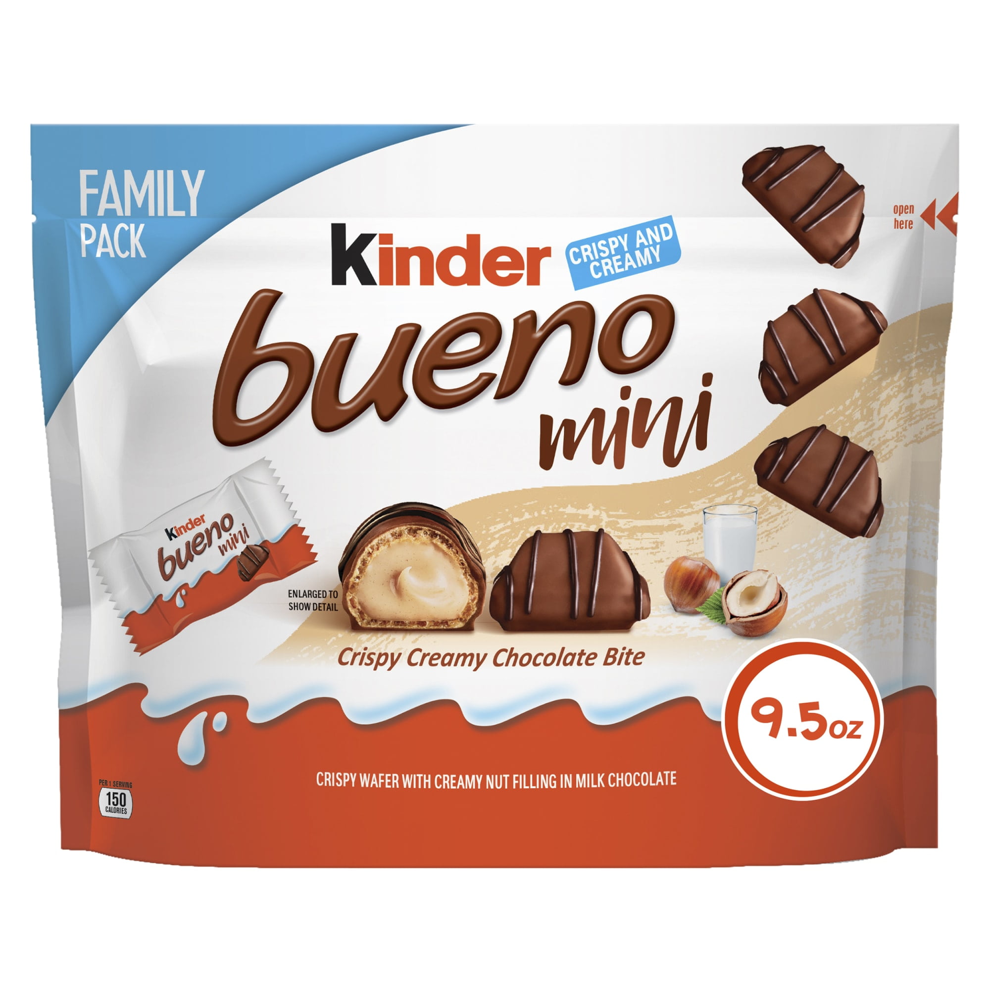 Kinder Bueno Mini, Milk Chocolate And Hazelnut Cream Bars, Family Pack ...