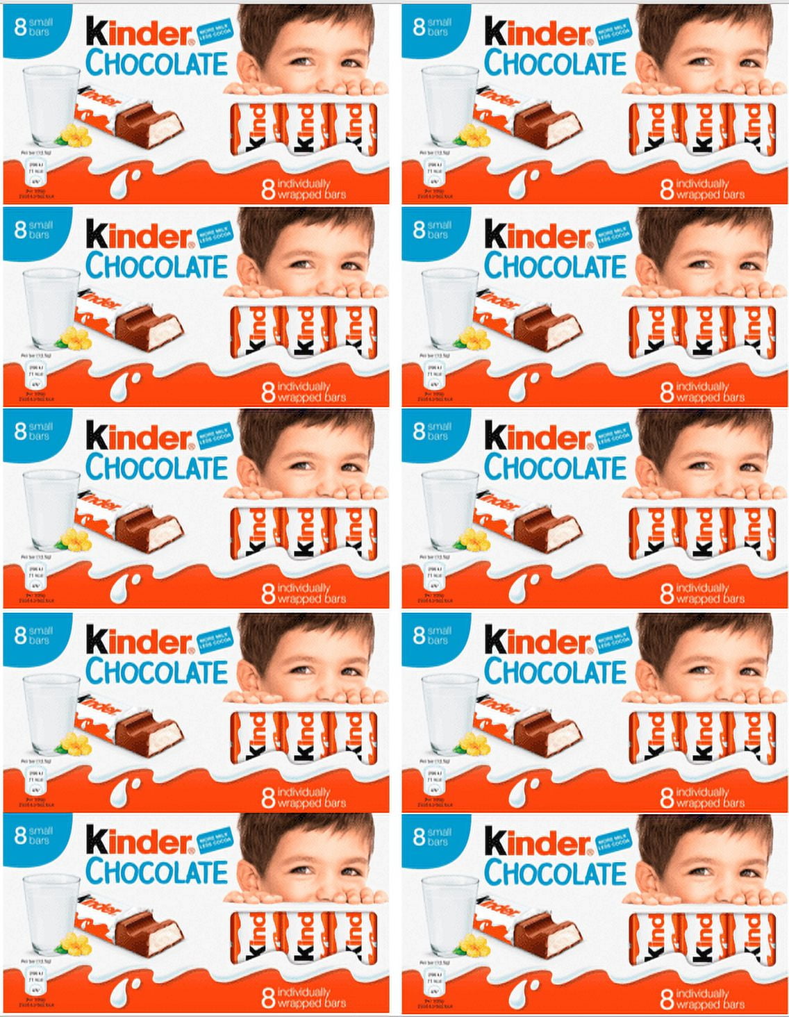 Kinder Chocolate 100g/3.52oz (Pack of 10) - Walmart.com