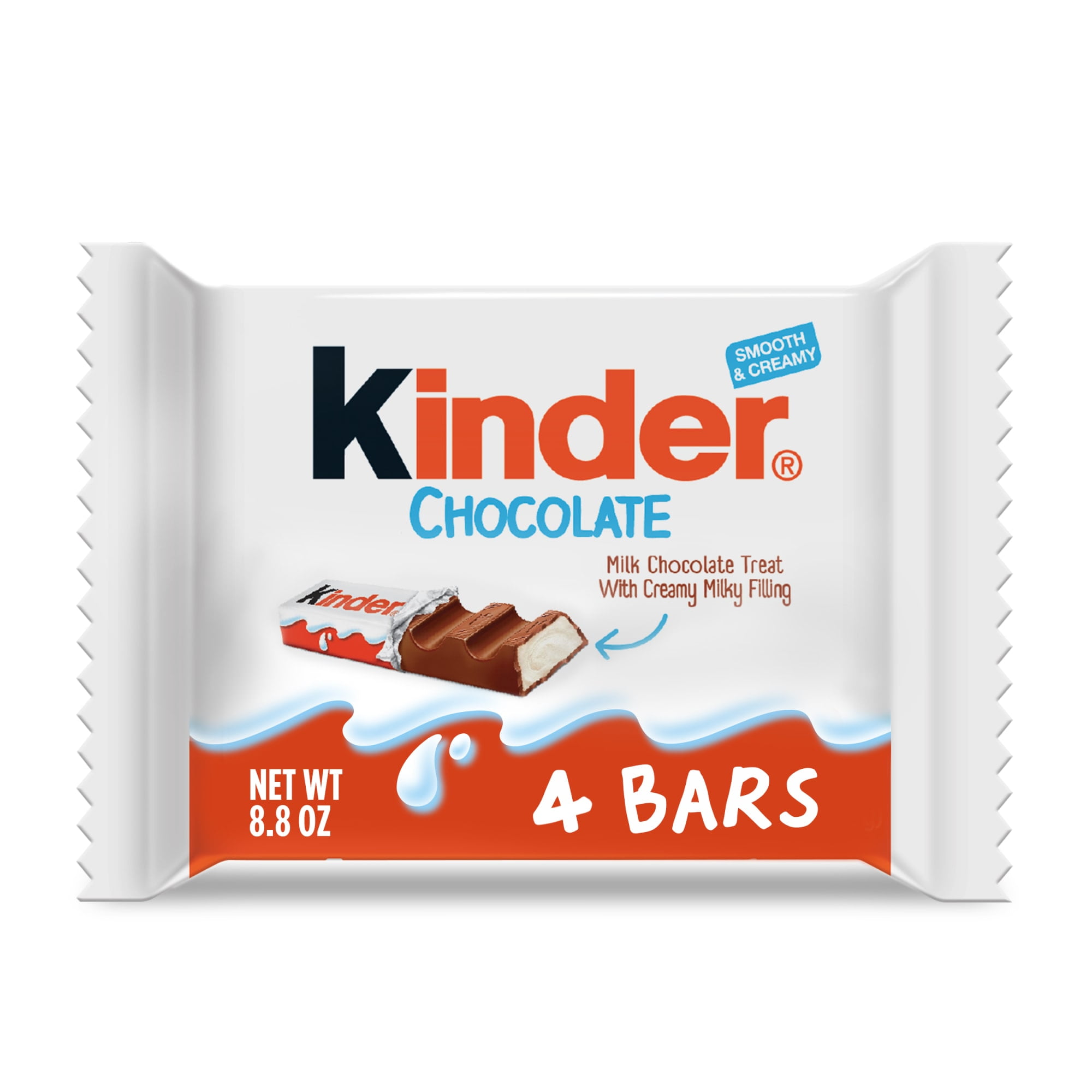 Kinder Chocolate, Milk Chocolate Bar, Individually Wrapped Candy, 1.8 ...