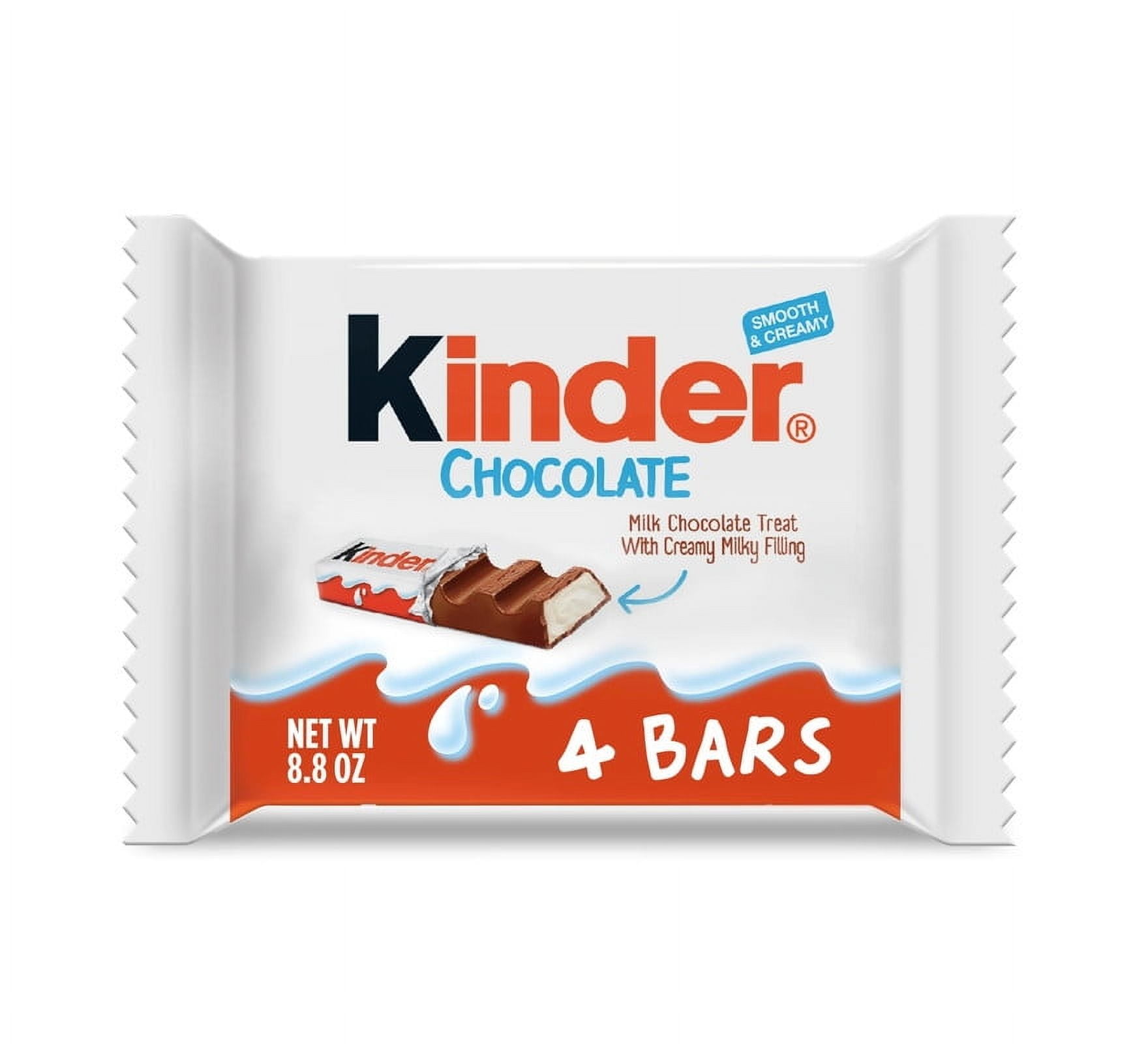Kinder Chocolate, Milk Chocolate Bar, Individually Wrapped Candy, 1PACK ...