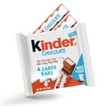 Kinder Chocolate, Milk Chocolate Bar, Individually Wrapped Candy, 3 oz ...