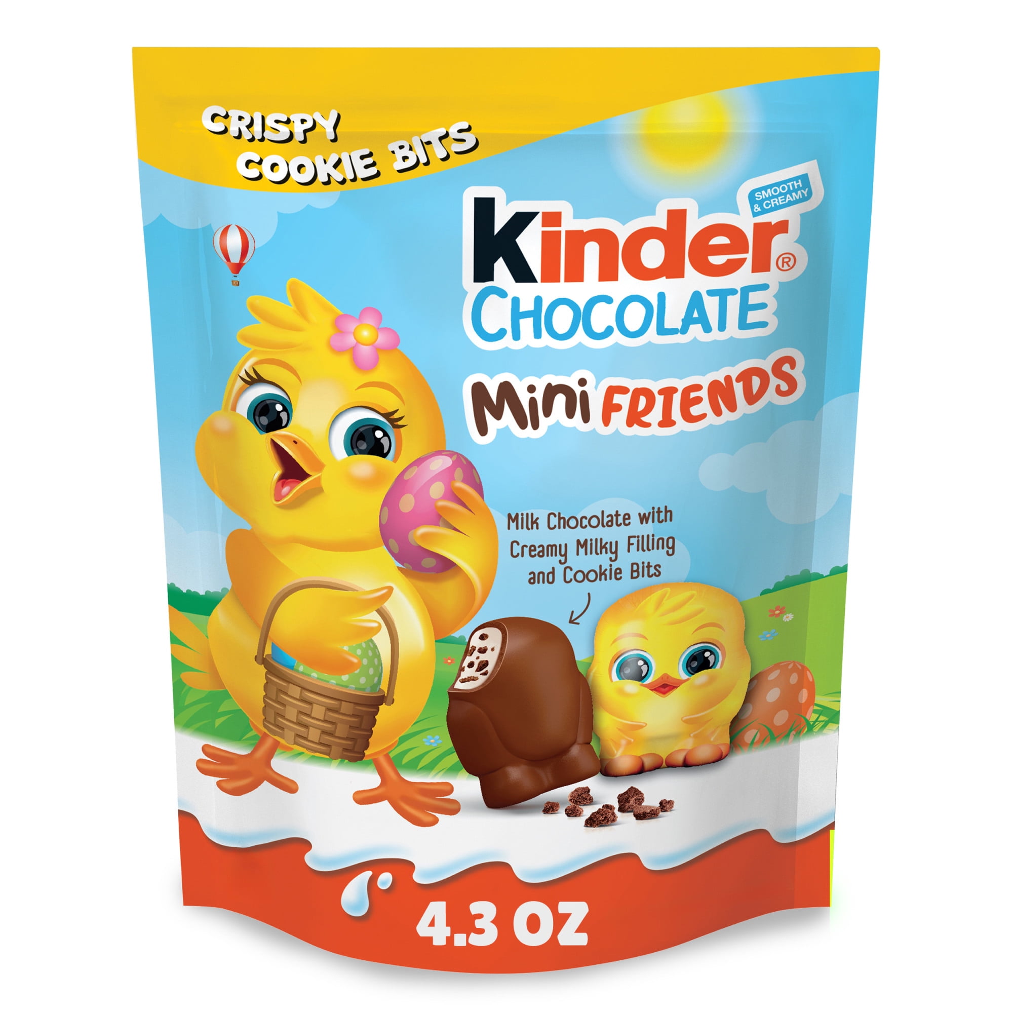 Kinder Mini Friends Milk Chocolate with Cookie Bits, Great for Easter ...